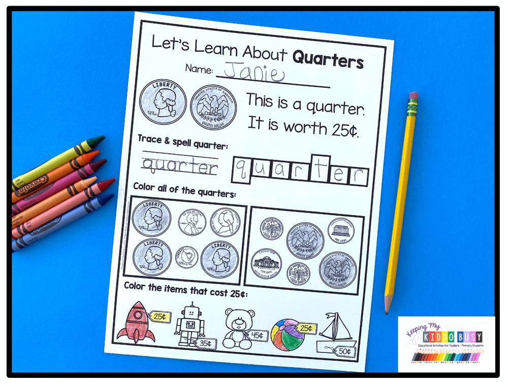 Dollars and Coins - Money Math for Kindergarten and First Grade ...