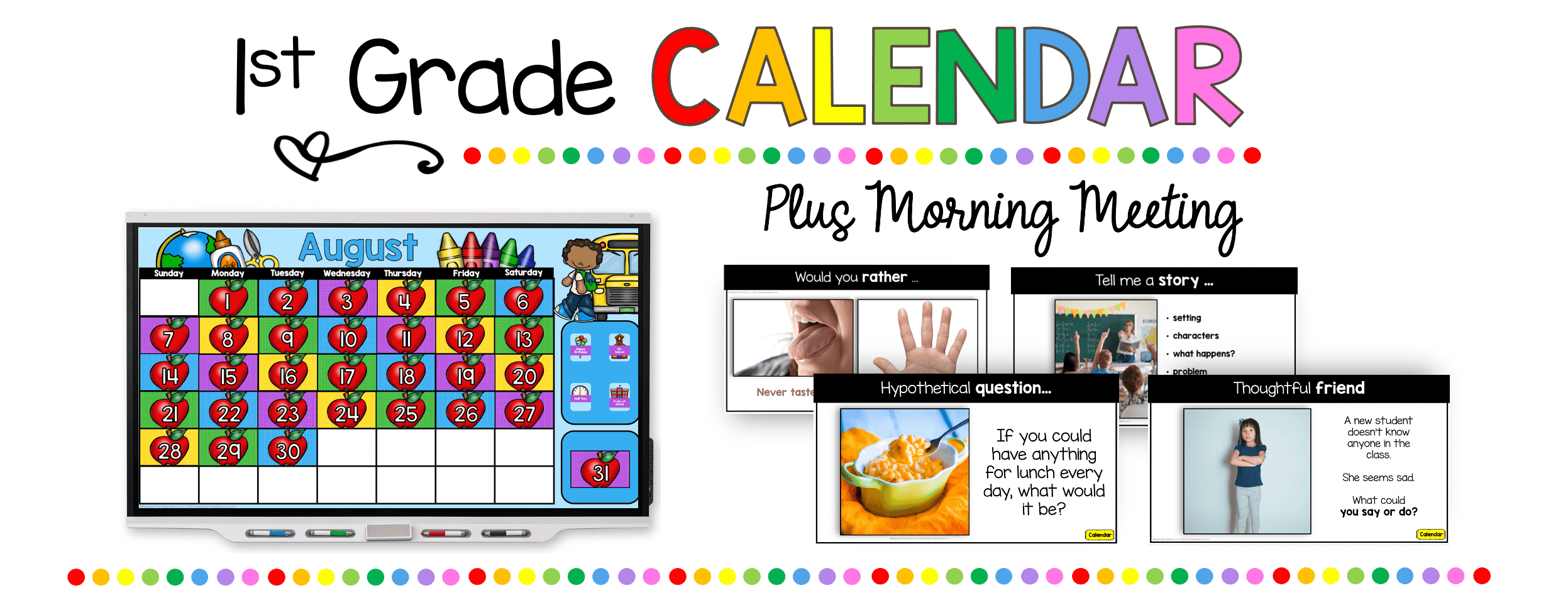 First Grade calendar — Keeping My Kiddo Busy