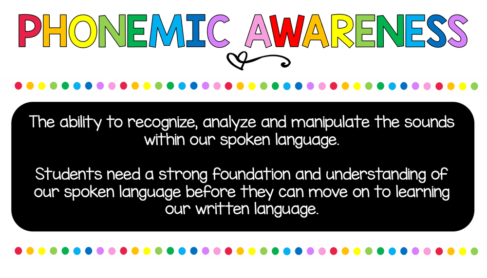 Phonemic Awareness in Pre-K and Kindergarten FREEBIES — Keeping My ...
