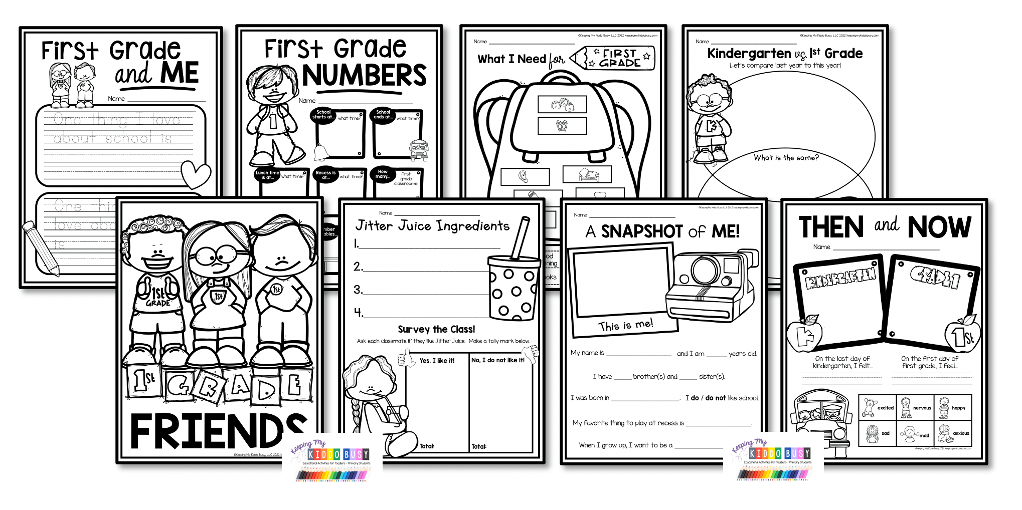First Grade Back to School Activities FREE WORKSHEETS — Keeping My ...