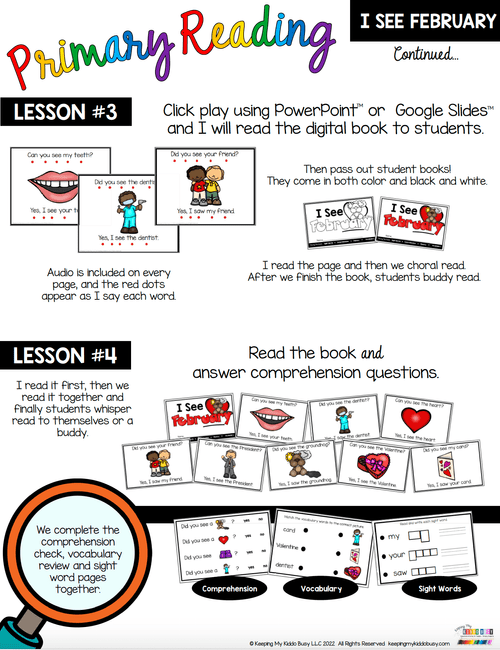 February Reading Unit for Pre-k and Kindergarten — Keeping My Kiddo Busy