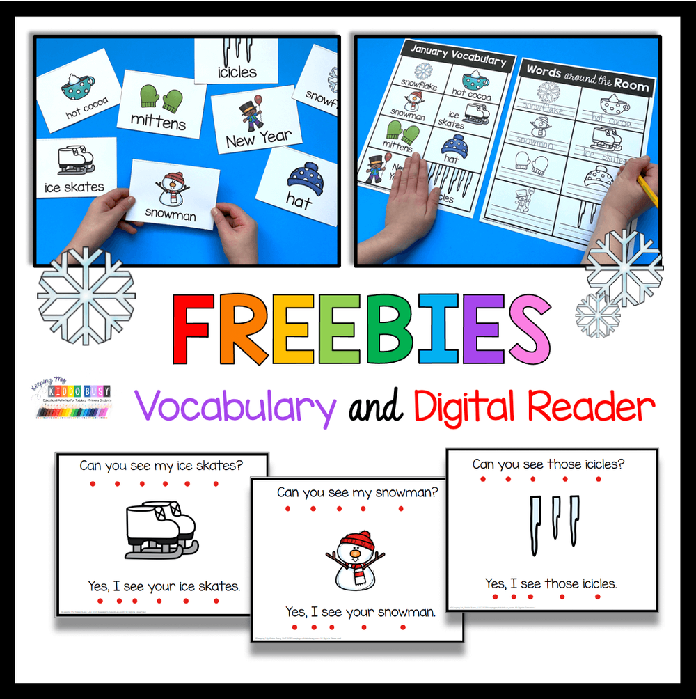 I See January Literacy Pack - Sight Words and Vocabulary WINTER ...