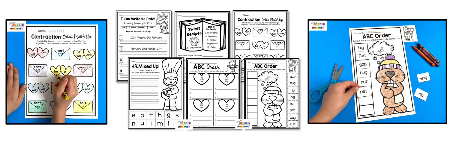 First Grade February Worksheets and Activities FREEBIES — Keeping My ...