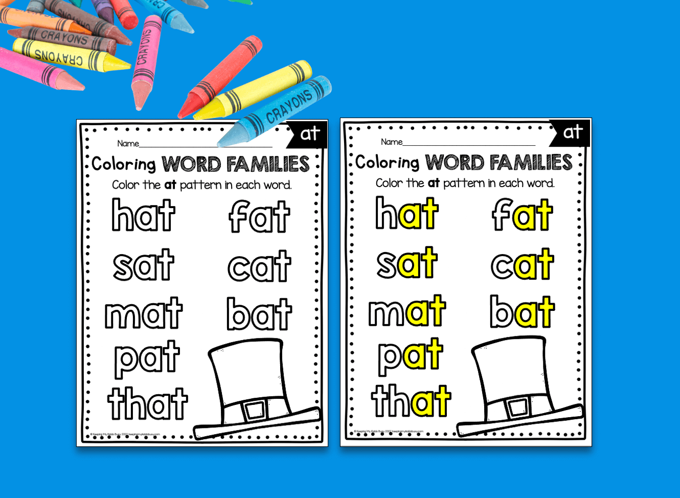 Word Families and Phonics - FREE activities — Keeping My Kiddo Busy