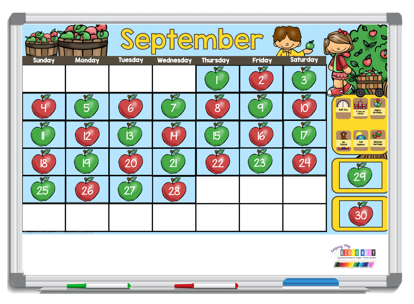 September Calendar and Morning Meeting in Kindergarten — Keeping My ...