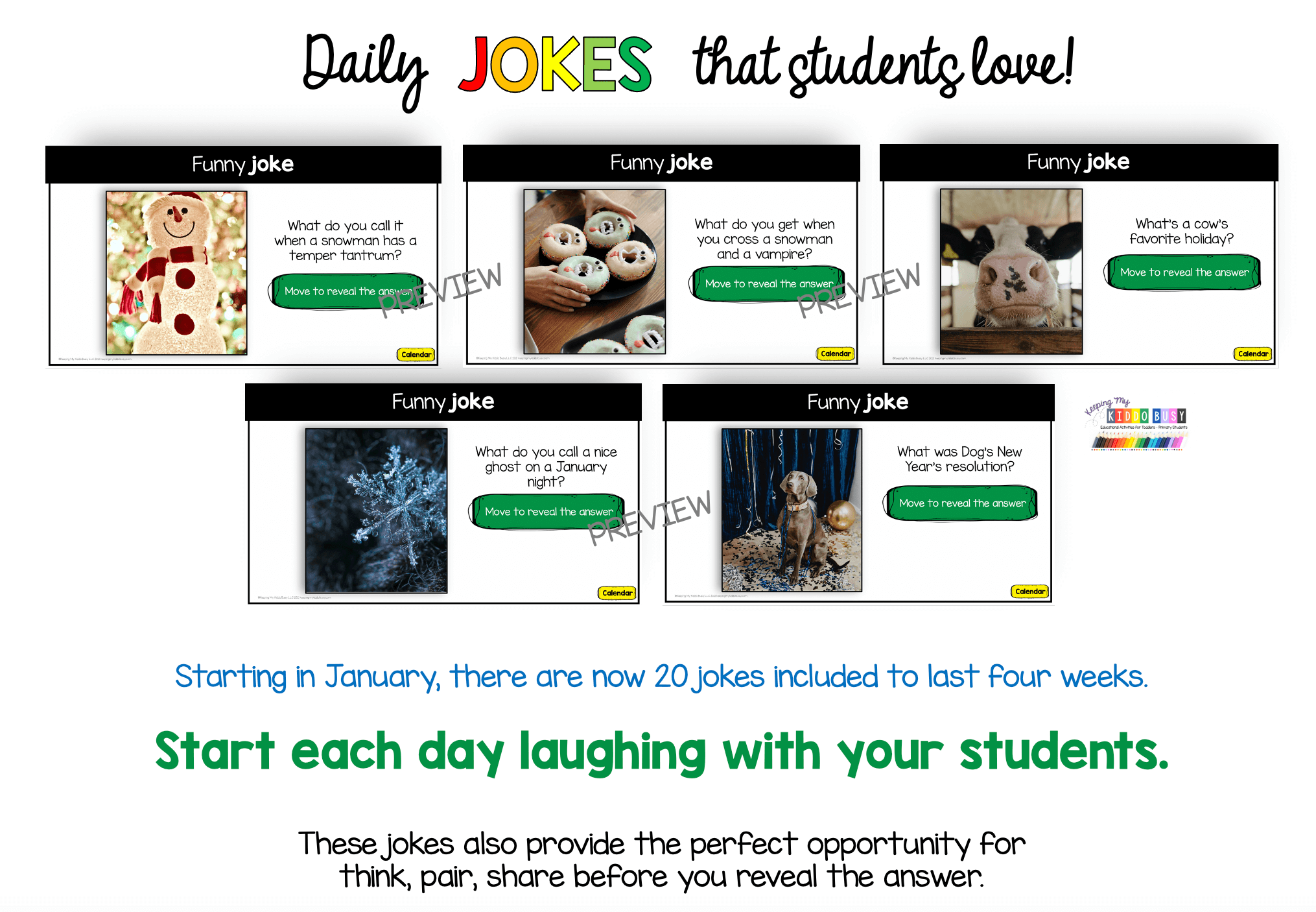 January Calendar Time in Kindergarten — Keeping My Kiddo Busy