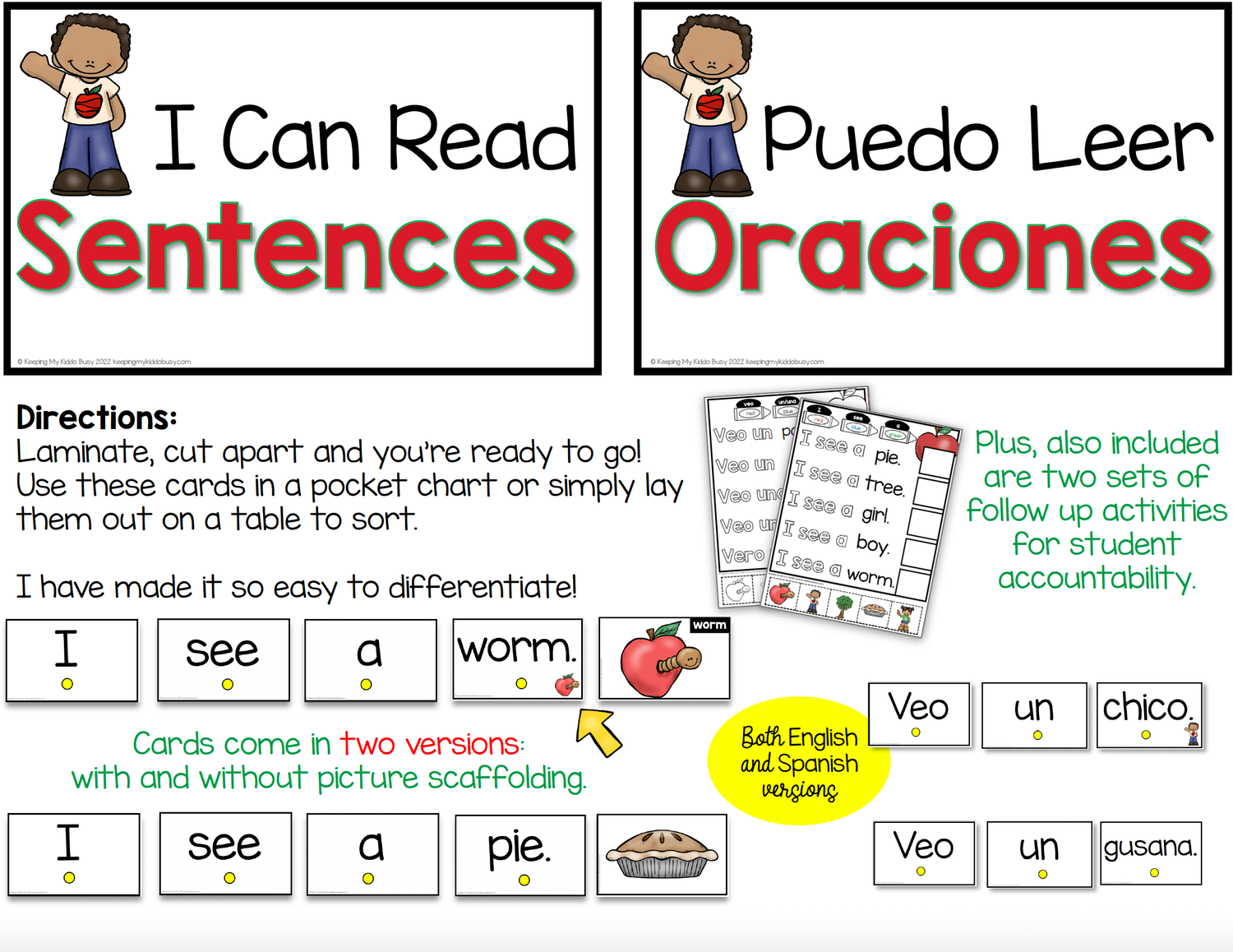 September Pocket Chart Centers — Keeping My Kiddo Busy