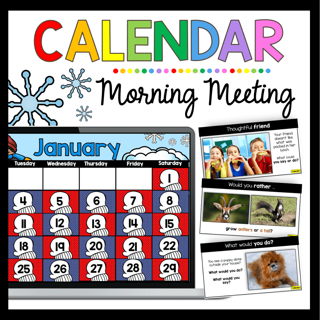 January Calendar Time in Kindergarten — Keeping My Kiddo Busy