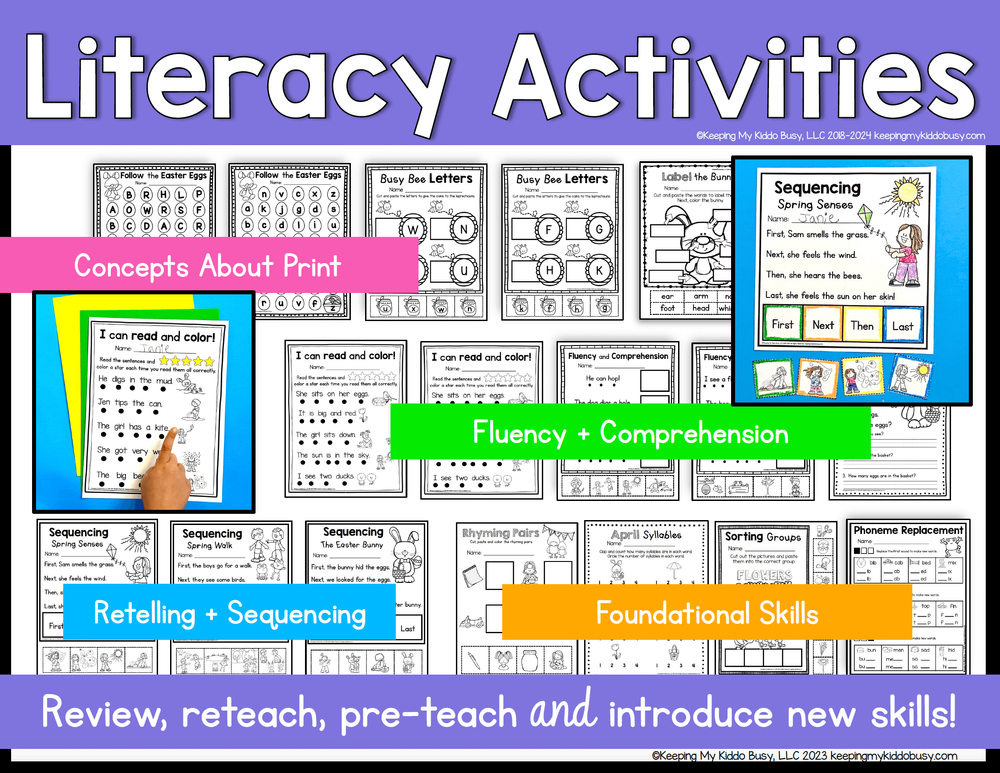 April in Kindergarten - FREE WORKSHEETS — Keeping My Kiddo Busy