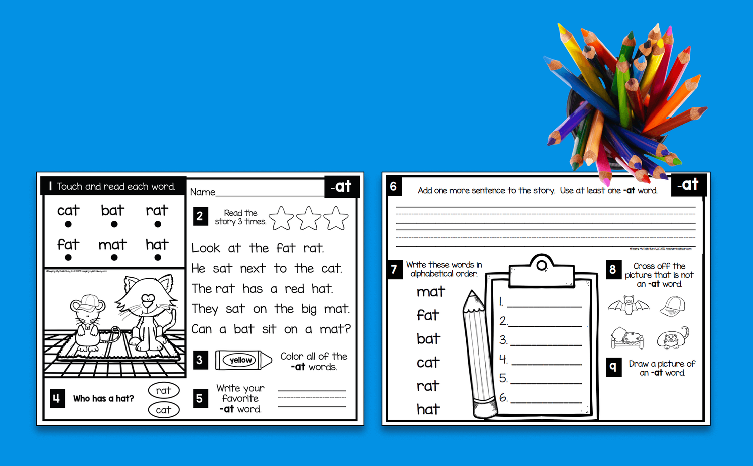 Word Families and Phonics - FREE activities — Keeping My Kiddo Busy