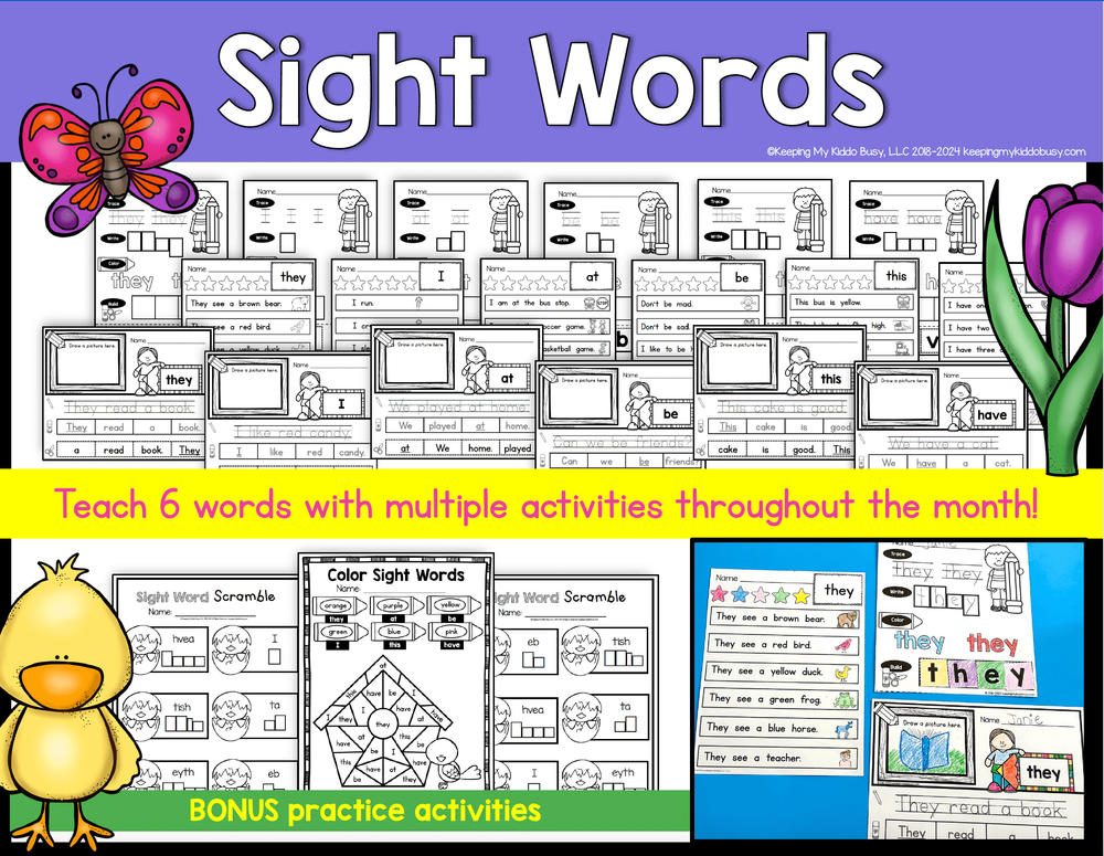 April in Kindergarten - FREE WORKSHEETS — Keeping My Kiddo Busy