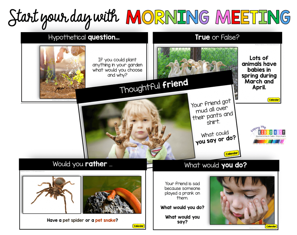 April Calendar and Morning Meeting in Kindergarten — Keeping My Kiddo Busy