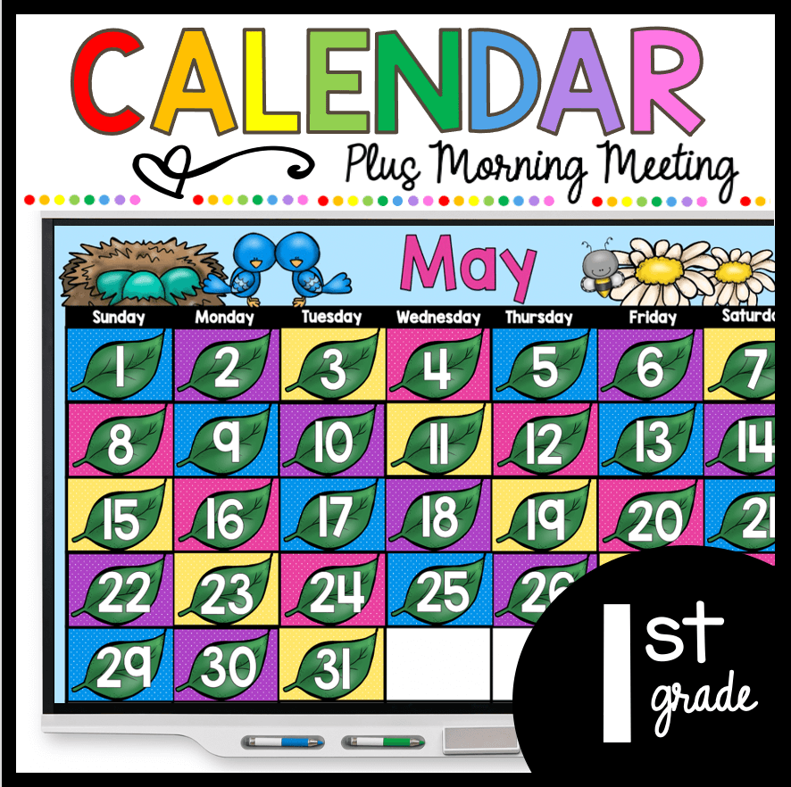 First Grade calendar — Keeping My Kiddo Busy