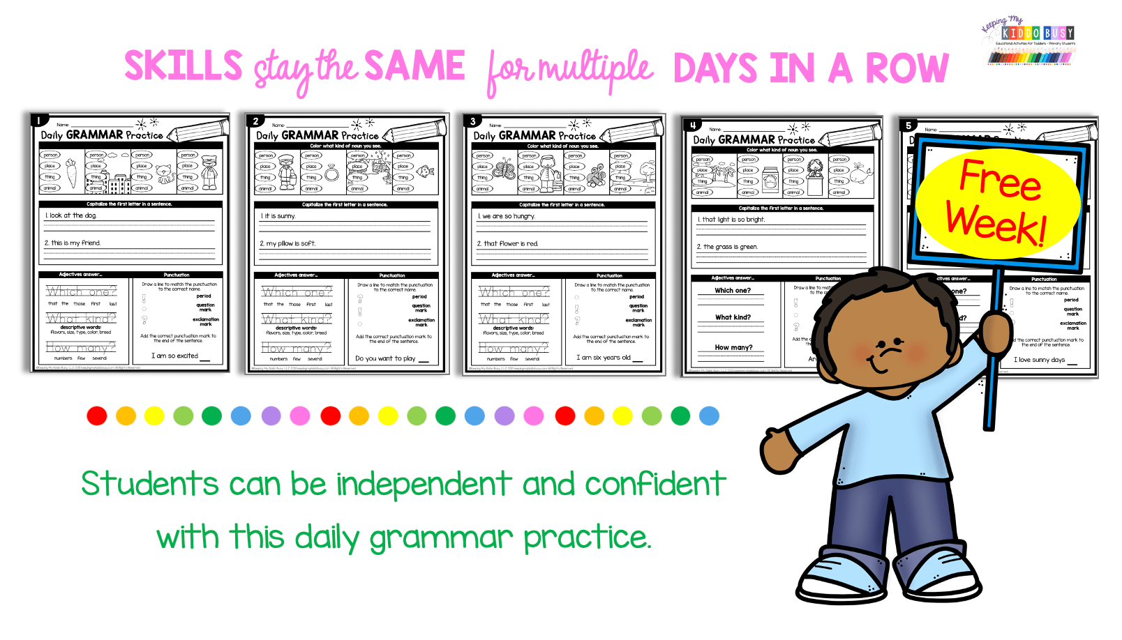 Daily Grammar — Keeping My Kiddo Busy