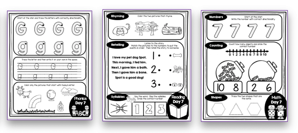 Fourth Day of Kindergarten - FREE LESSON PLANS — Keeping My Kiddo Busy