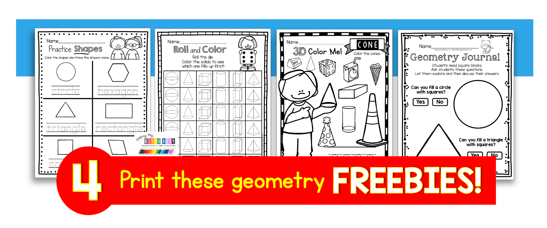 Kindergarten Geometry Unit - FREEBIES — Keeping My Kiddo Busy
