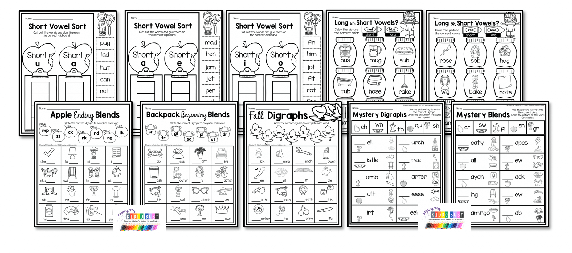 First Grade September Worksheets FREEBIES — Keeping My Kiddo Busy