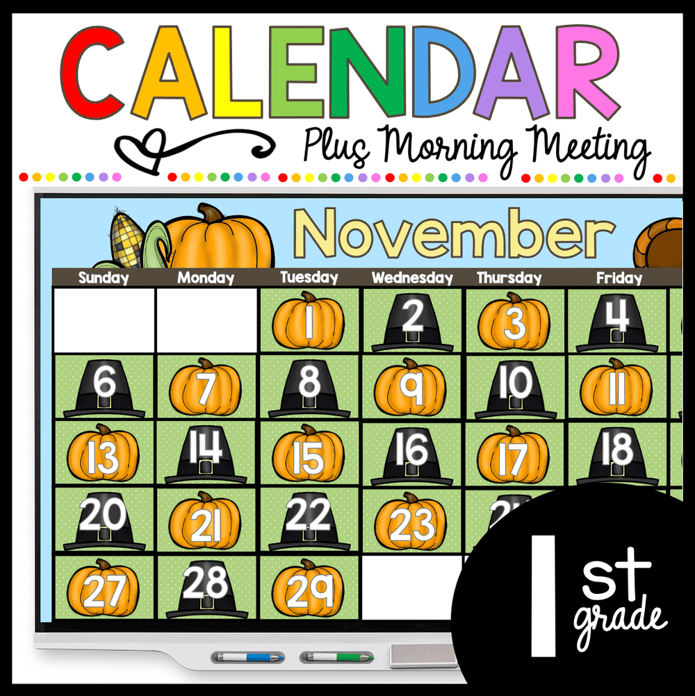 First Grade calendar — Keeping My Kiddo Busy