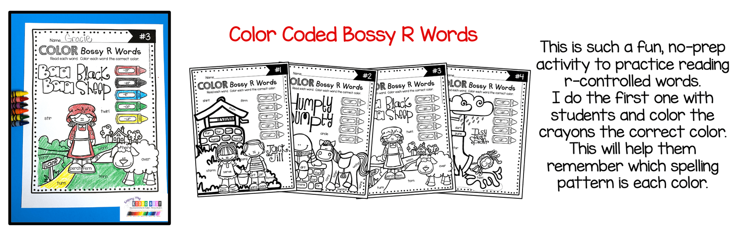 Bossy R Phonics Unit - R Controlled Vowels - FREEBIES — Keeping My ...