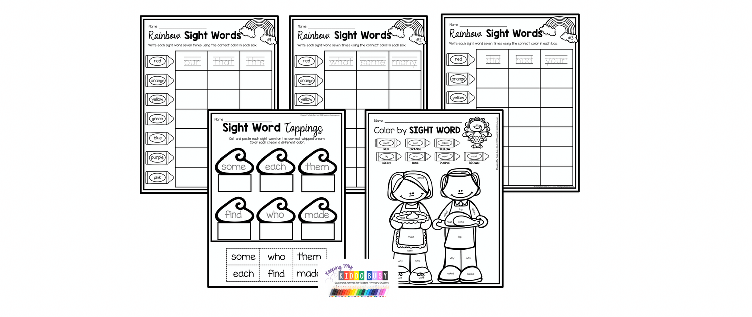 First Grade November Worksheets FREEBIES — Keeping My Kiddo Busy