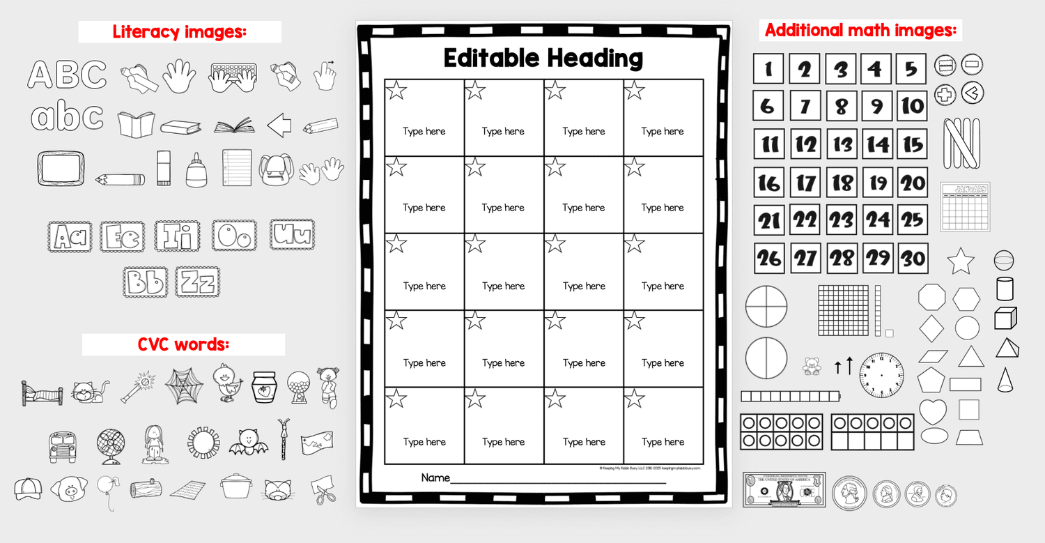 Kindergarten Goal Chart - FREEBIE — Keeping My Kiddo Busy