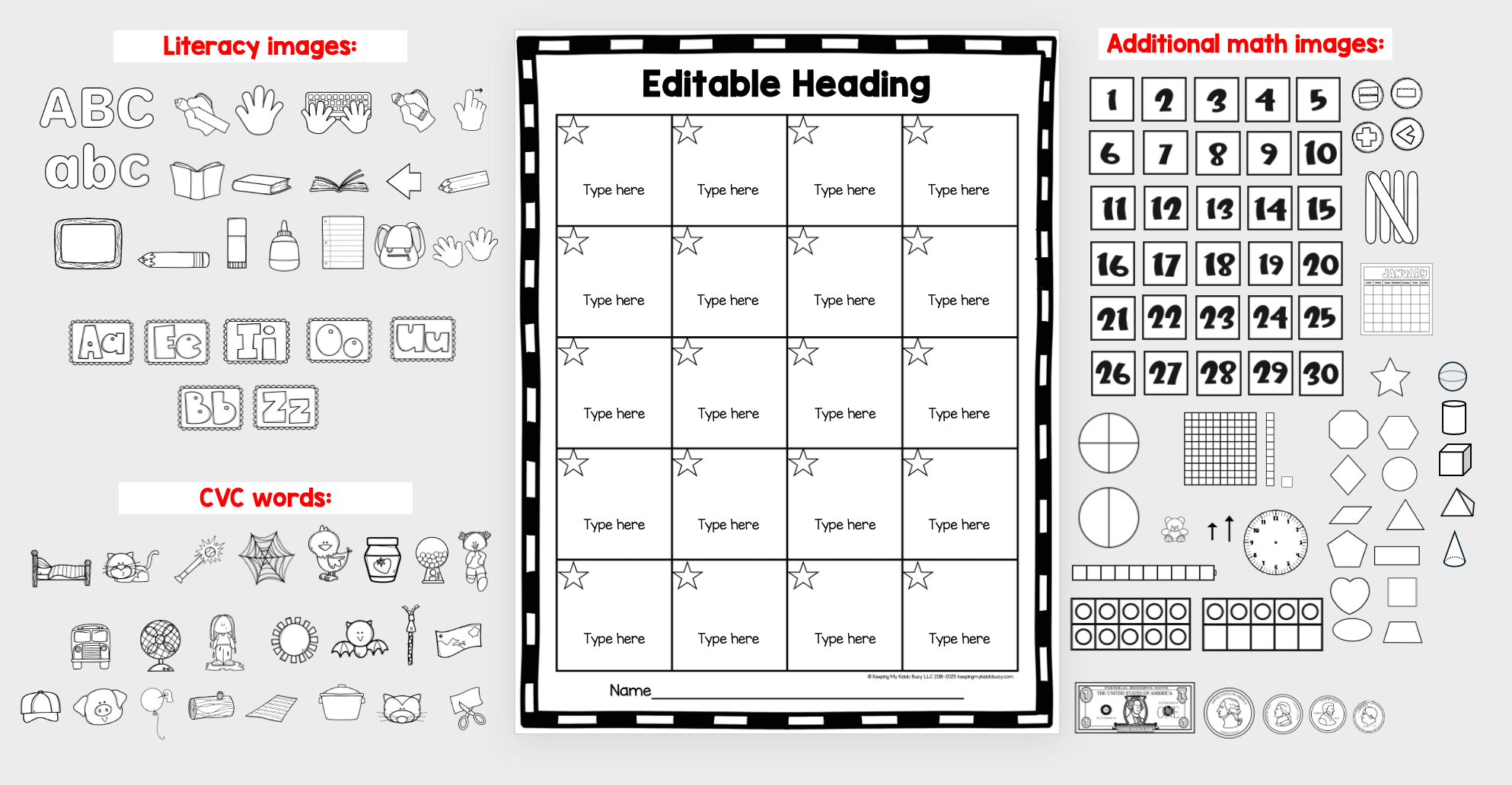 Kindergarten Goal Chart - FREEBIE — Keeping My Kiddo Busy