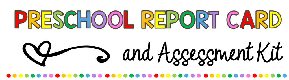 Preschool Report Card and Assessments FREE Download Parent Teacher ...