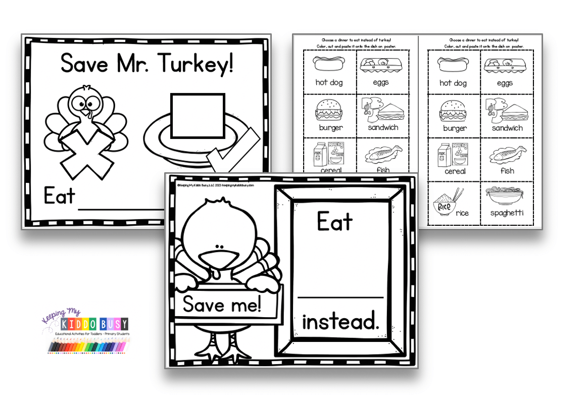 Turkey Trouble Activities and Crafts - FREE worksheets for Preschool ...