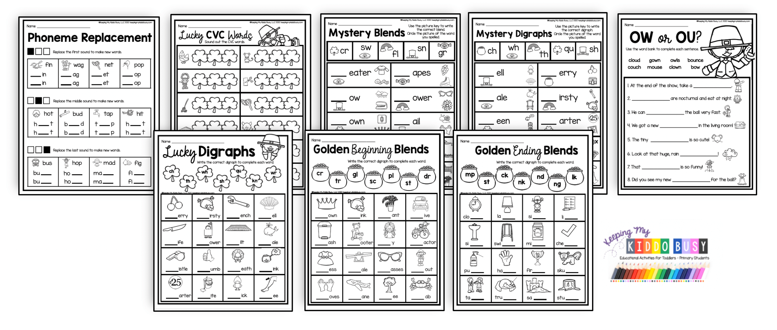 First Grade Activities for March FREE WORKSHEETS — Keeping My Kiddo Busy