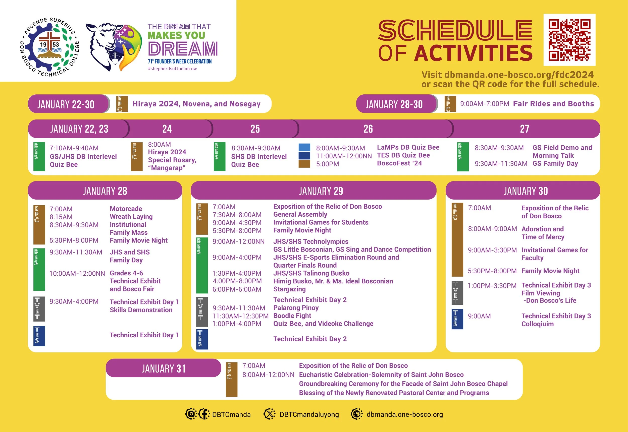 71st Founder's Week Celebration — Don Bosco Technical College