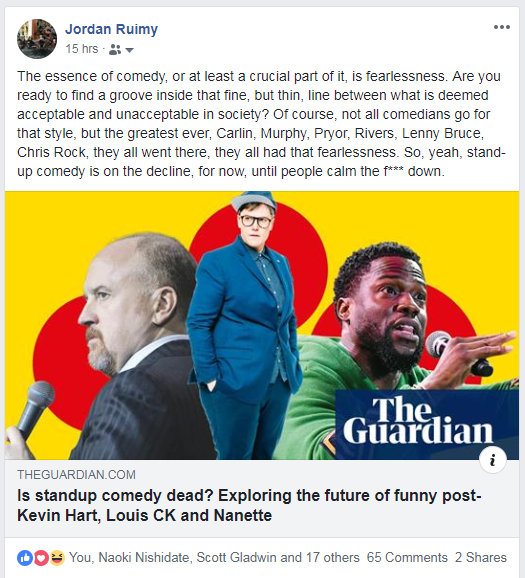 The Guardian asks “Is Standup Comedy Dead?" — World of Reel