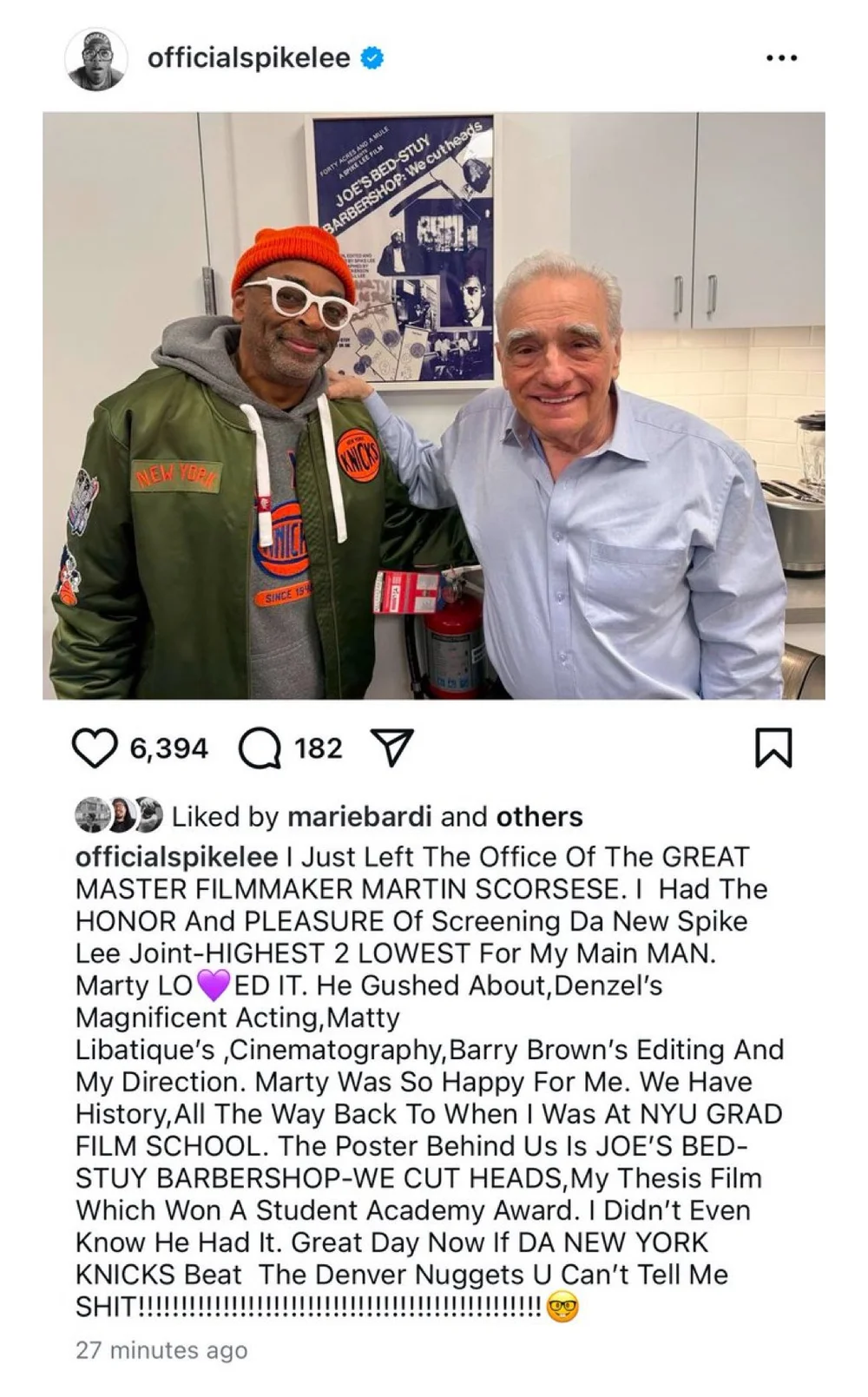 Spike Lee Says Martin Scorsese “Loved" ‘Highest 2 Lowest' — World of Reel