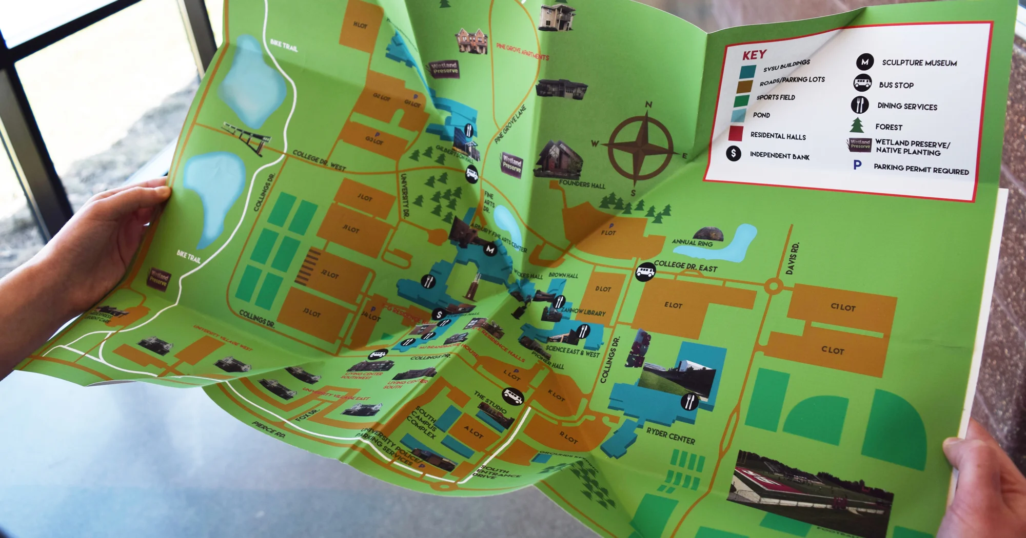 SVSU Campus Map — Emily Phillips Designs