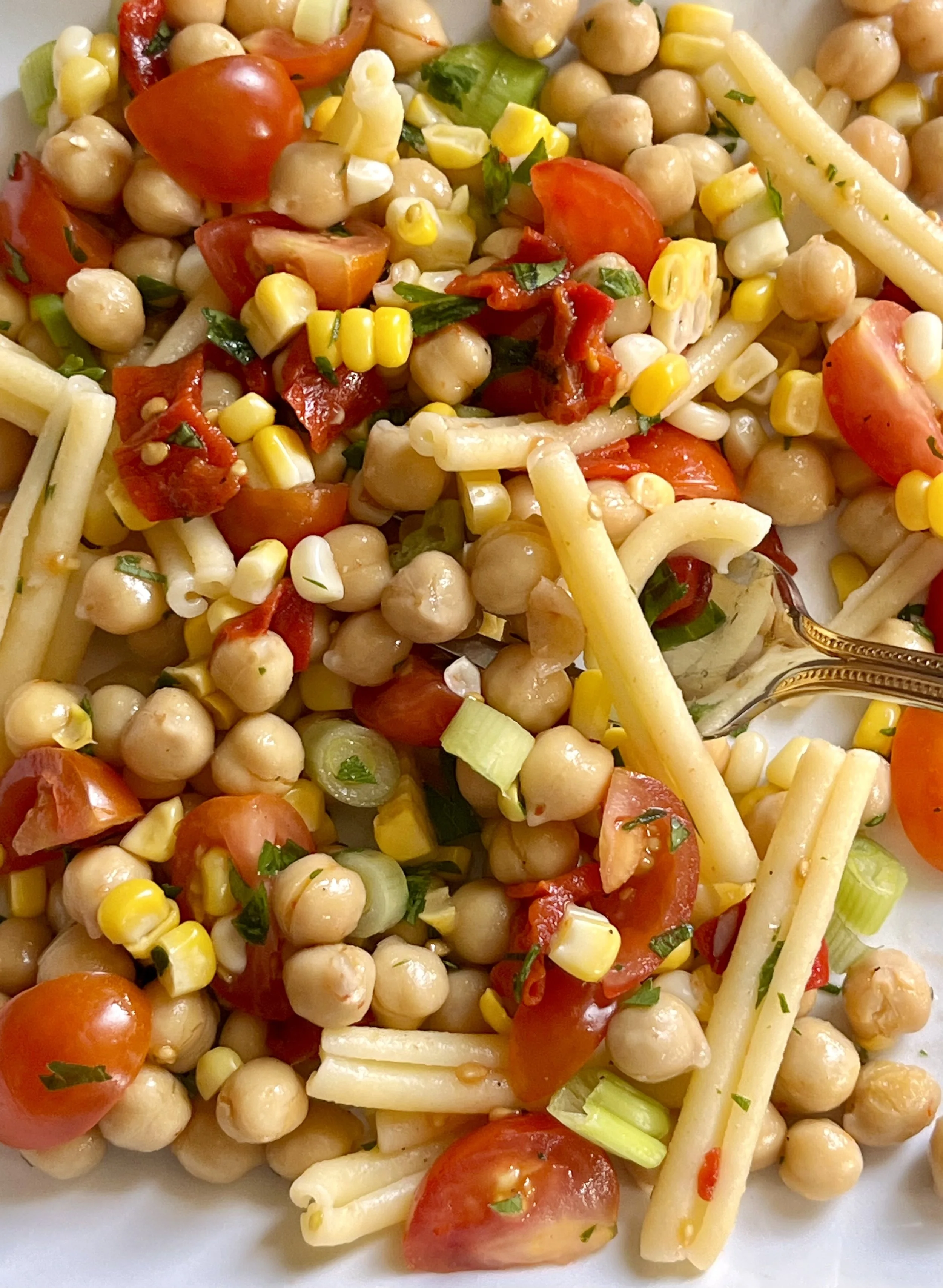 Garbanzo Bean Salad with Lemon-Dijon Dressing Recipe | Summer Salad with Chickpeas and Tomatoes ...