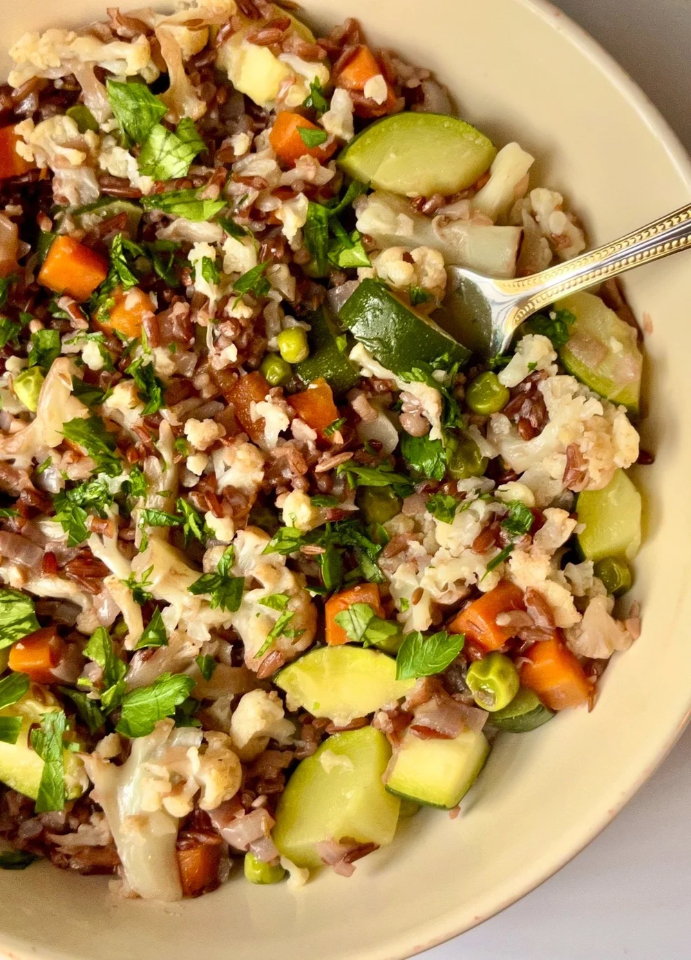 Himalayan Red Rice Vegetable Pulao Recipe— Lake Isle Press—Trailblazing ...