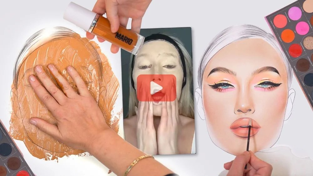 Face Chart Makeup Challenge: Viral Foundation Routine by Meredith ...