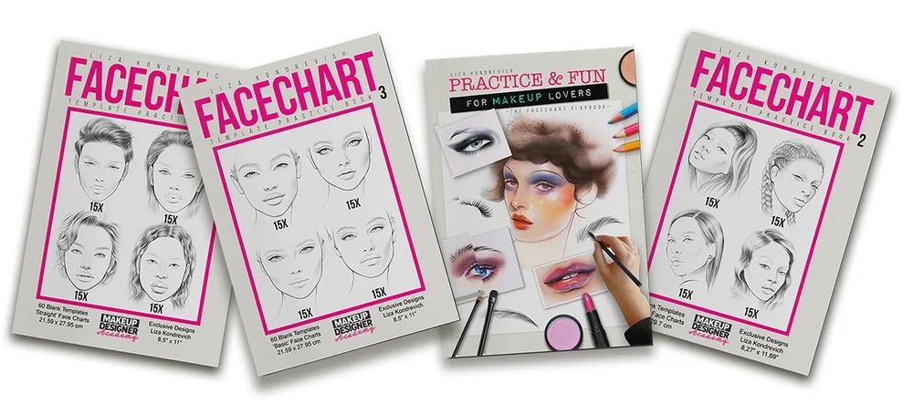 7 Best Face Chart Template Books for Makeup Artists | FACECHART by Liza ...