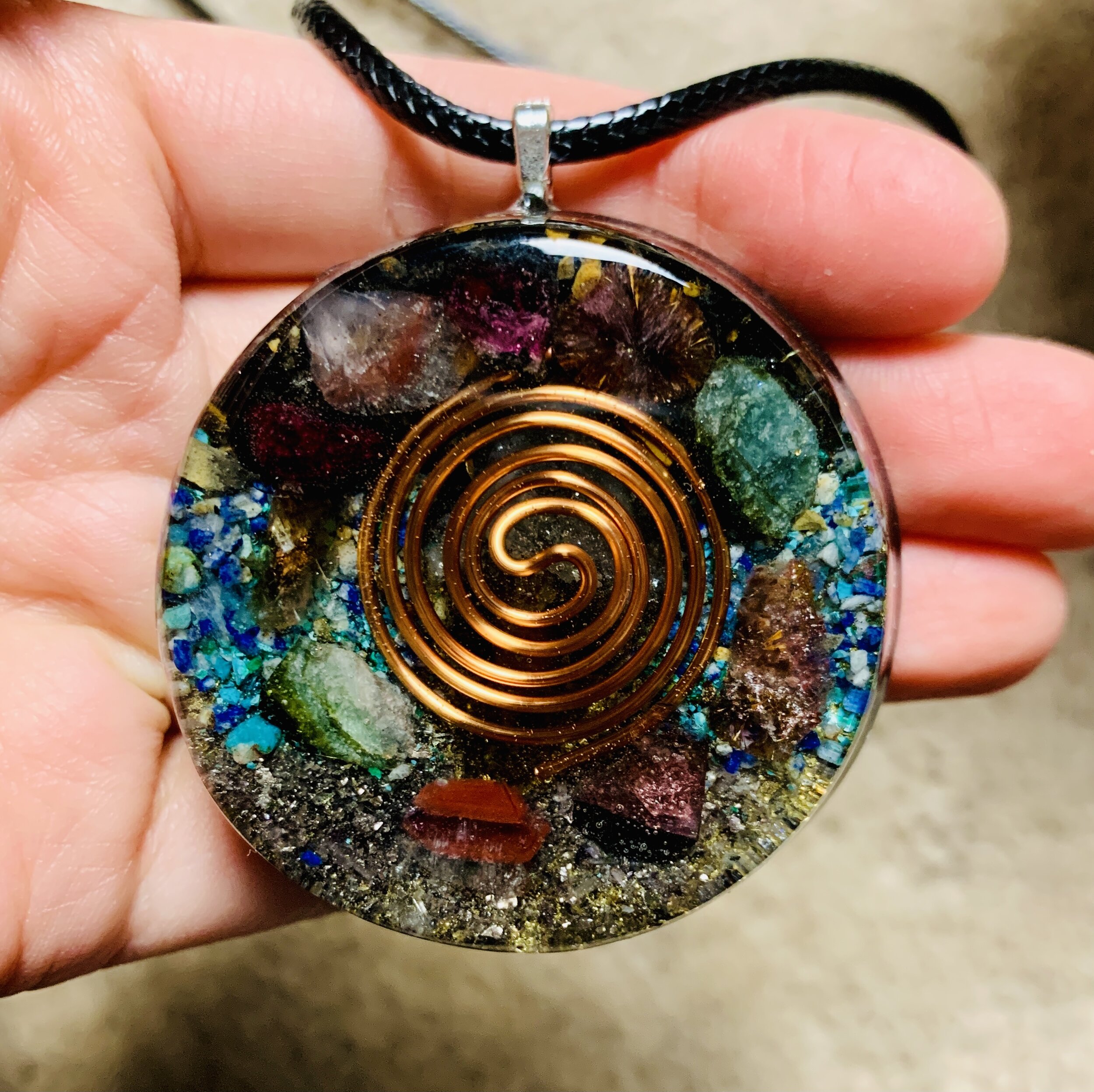 Small 1.5" Flower of Life Orgonite Energy Generator Pendant — Divine ...