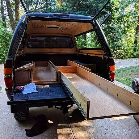 Build the Ultimate Truck Bed Sleeping Platform for Truck Camping | Take ...