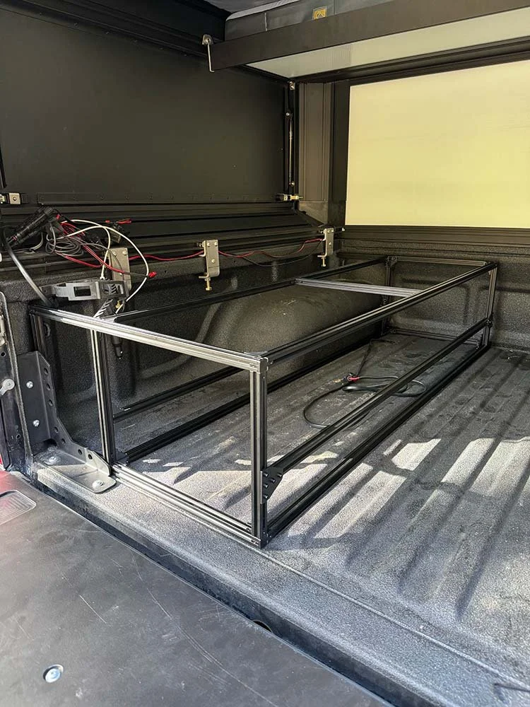 How to Build an Aluminum 8020 Truck Bed Sleeping Platform [with Drawer ...