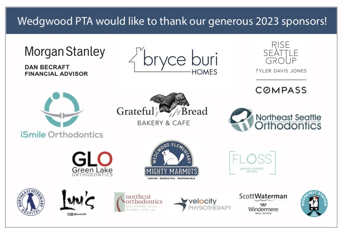 Current Sponsors — Wedgwood PTA