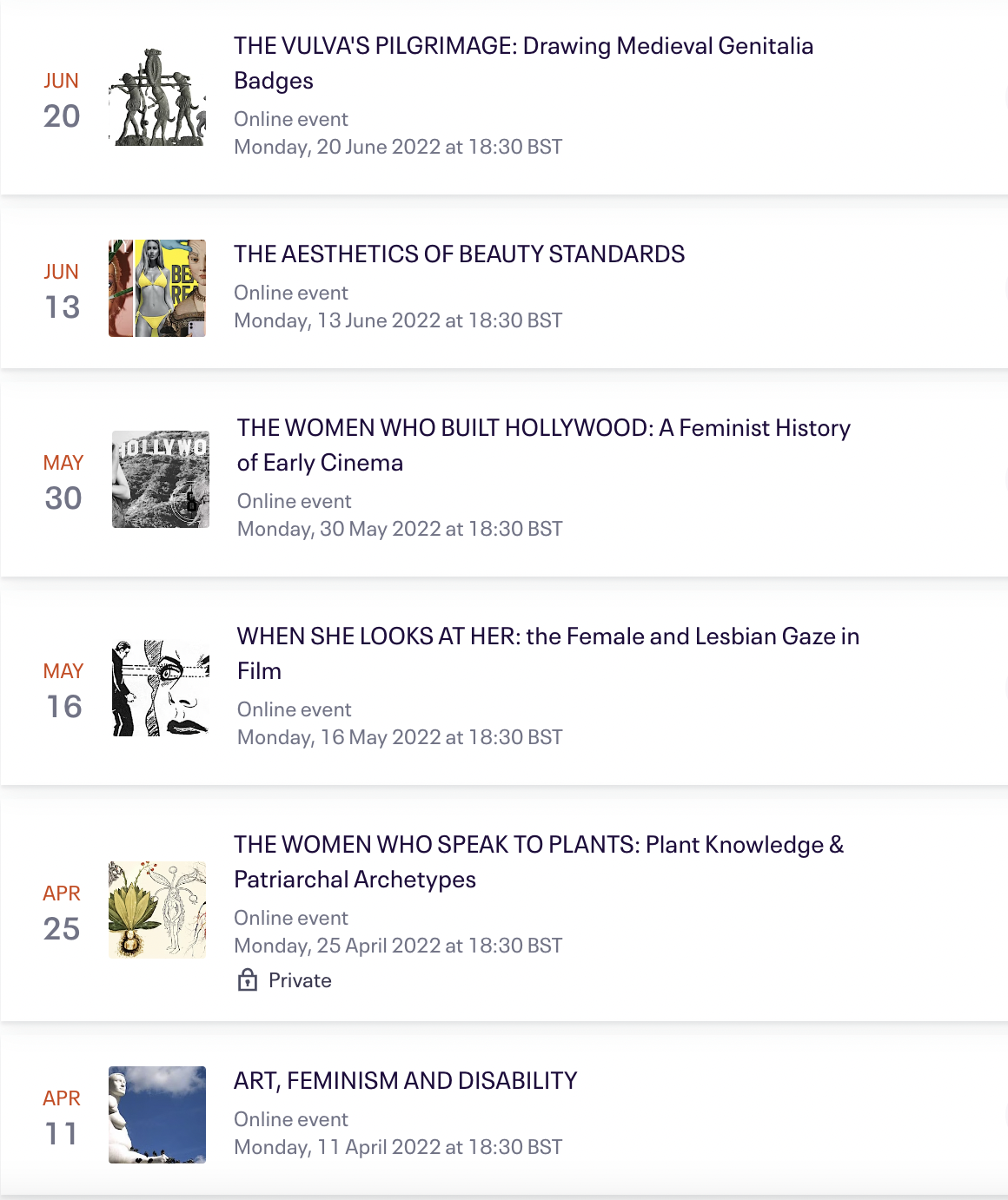 EVENTS — THE FEMINIST LECTURE PROGRAM