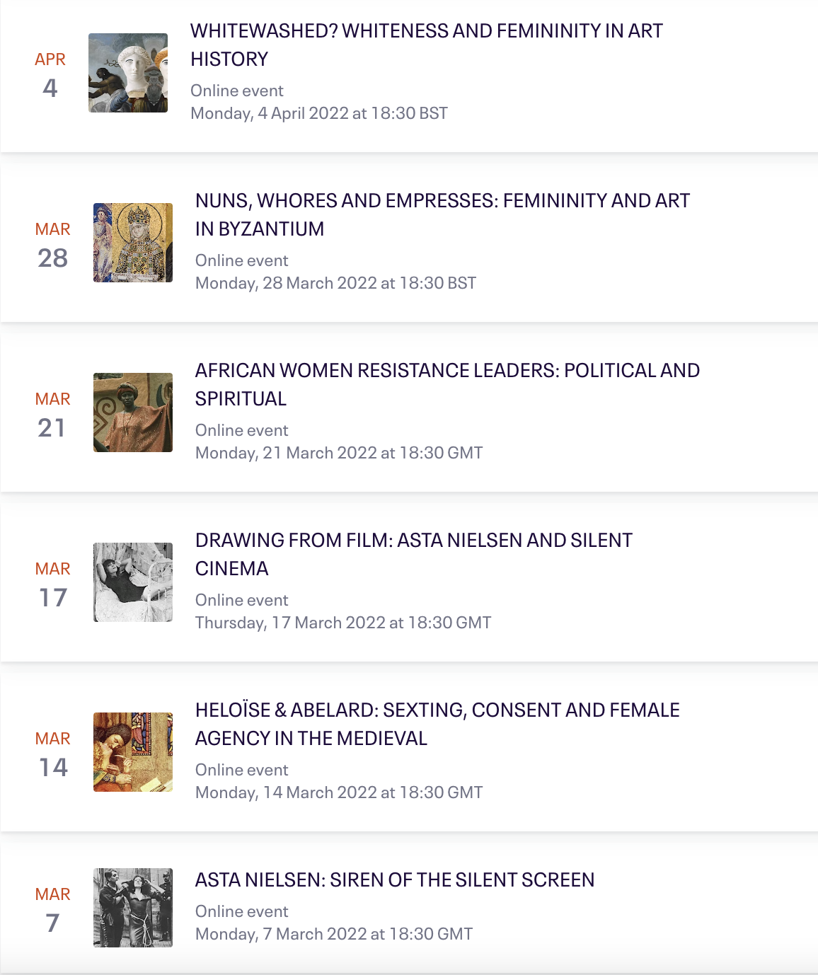 EVENTS — THE FEMINIST LECTURE PROGRAM