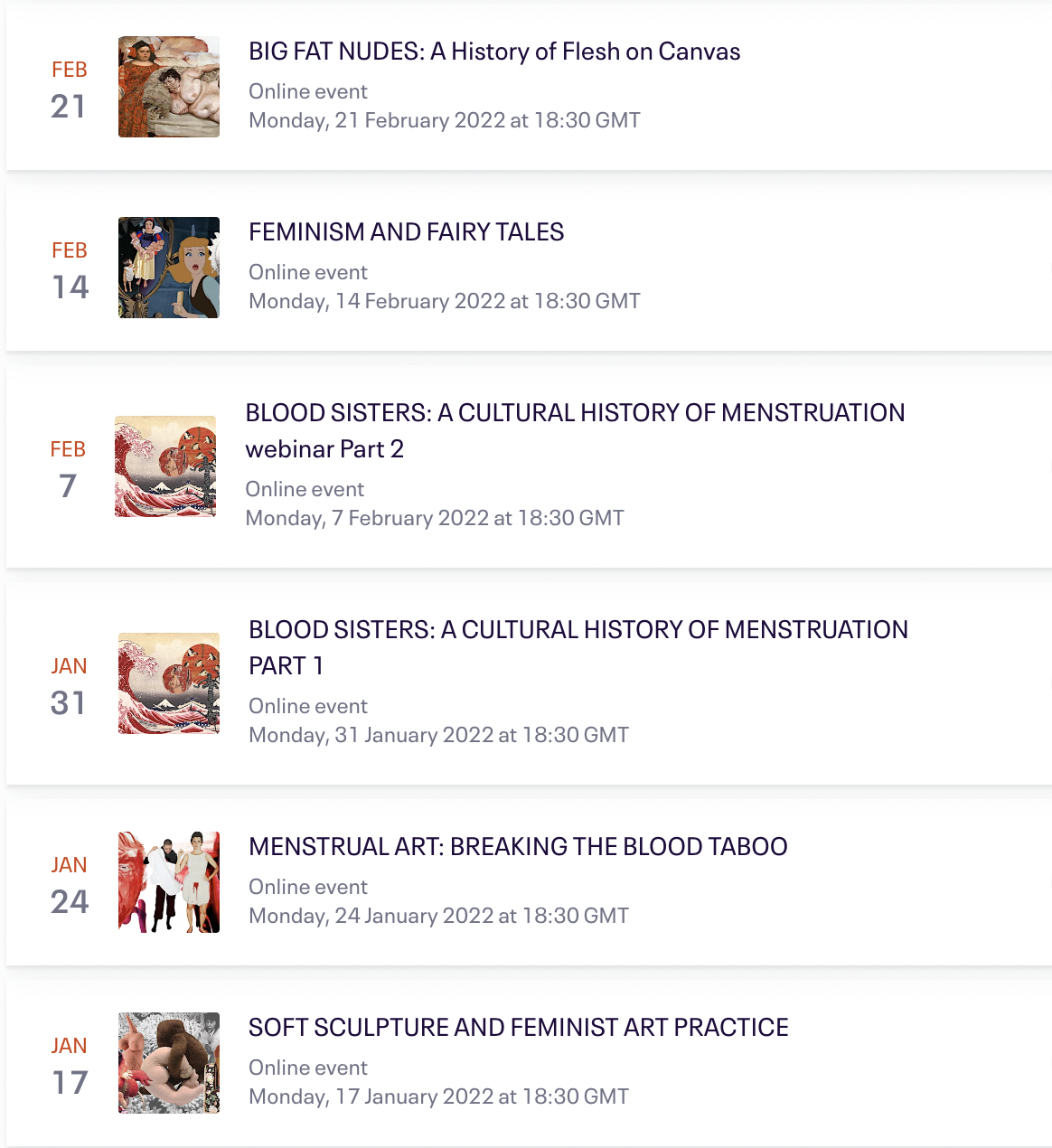 EVENTS — THE FEMINIST LECTURE PROGRAM