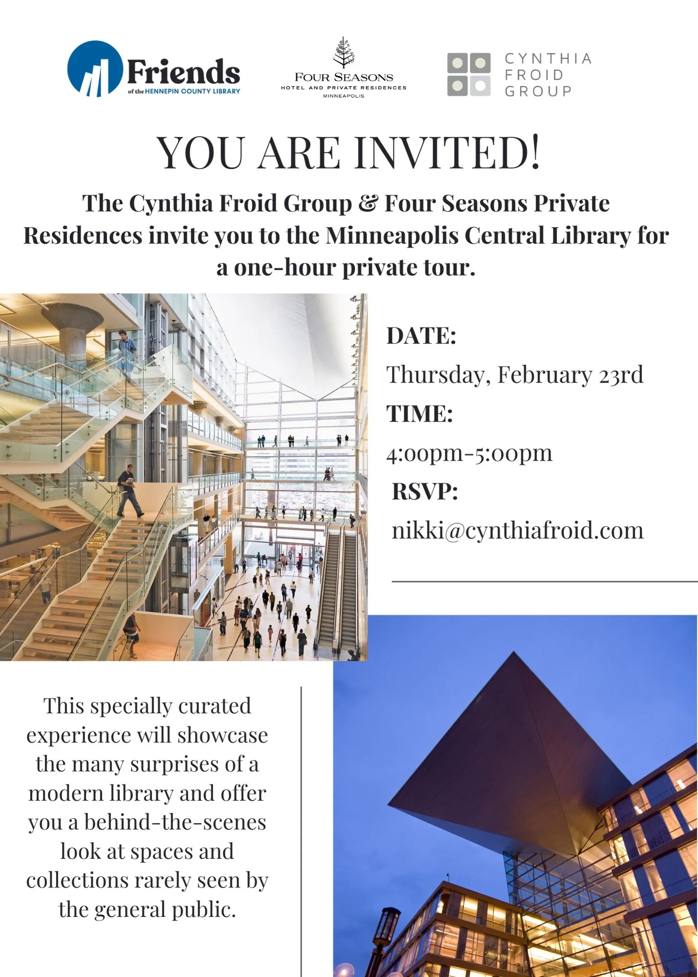 You're Invited: Minneapolis Central Library Private Tour *POSTPONED DUE ...