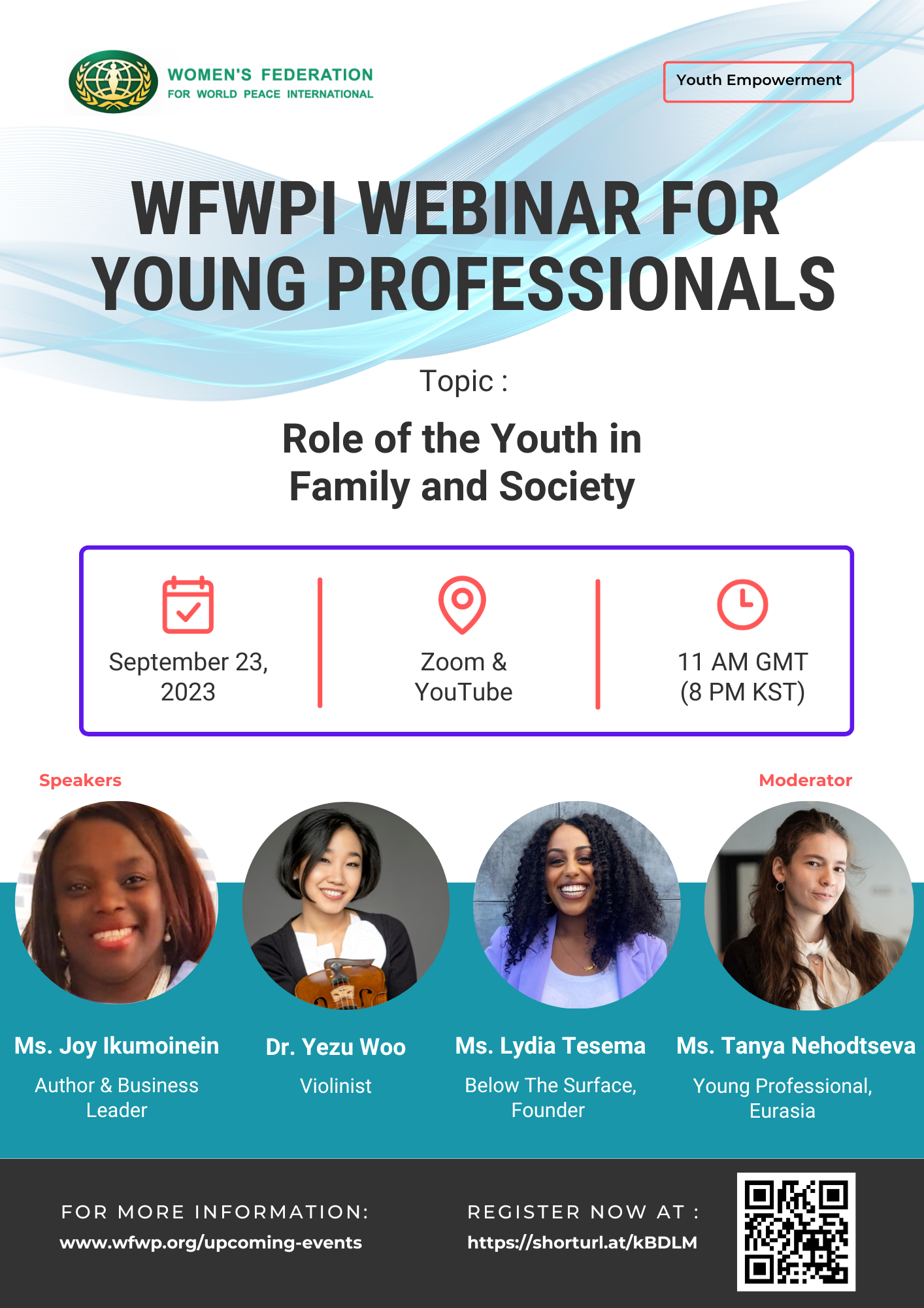 WFWPI Webinar for Young Professionals — Women's Federation For World ...