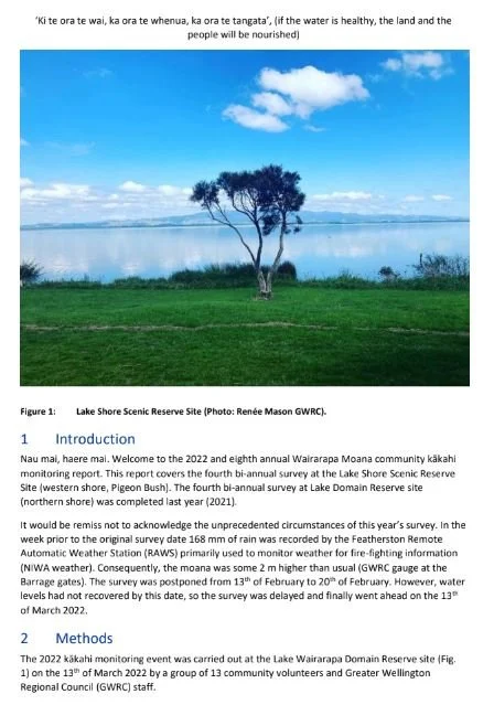 Kākahi — Wairarapa Moana Wetlands Project