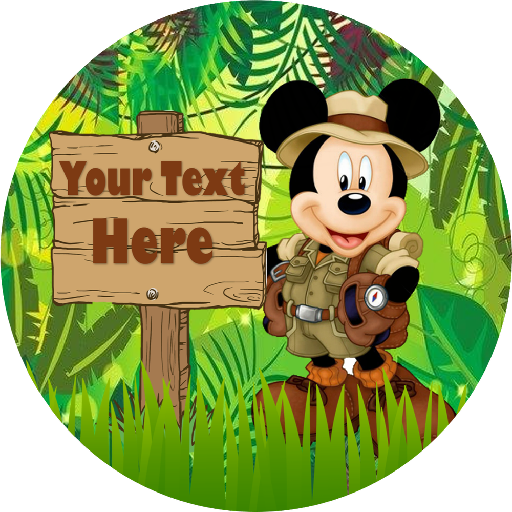 Mickey Mouse Safari Edible Image Cake Topper Choco House mickey-mouse-safari-edible-image-cake-topper-choco-house
