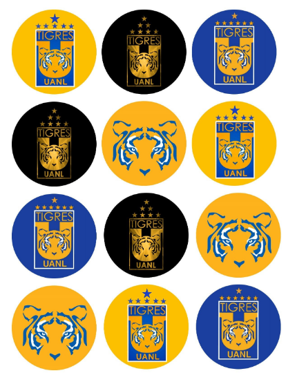 Tigres UANL Soccer Team Edible Image Toppers — Choco House