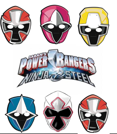 Power Rangers Ninja Steel Outline Cutout Edible Image Toppers — Choco House